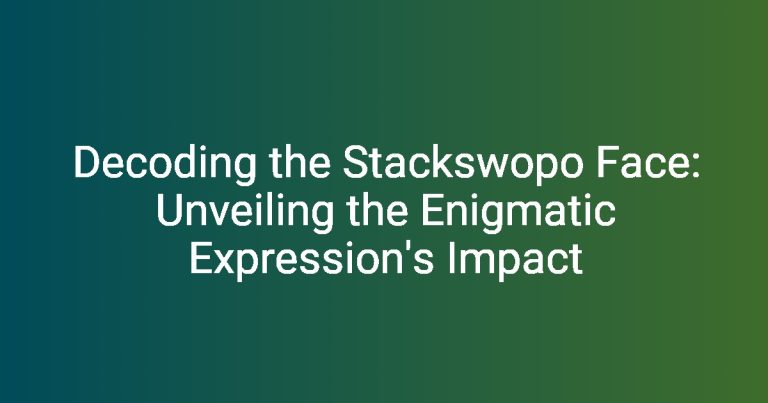 Decoding the Stackswopo Face: Unveiling the Enigmatic Expression’s ...